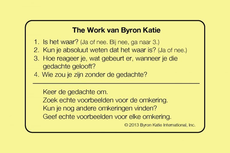 Wat is The Work - The Work Nederland